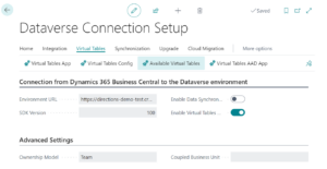 Business Central in Dataverse with Virtual Tables