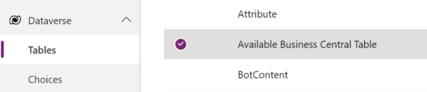Business Central in Dataverse with Virtual Tables