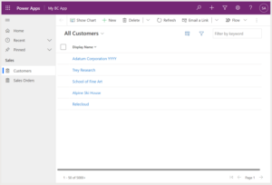 Business Central in Dataverse with Virtual Tables