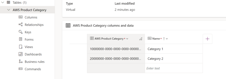 AWS Data in Dataverse with Virtual Table - Part 1