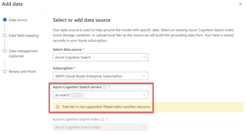 Adding a Data Source to Azure OpenAI