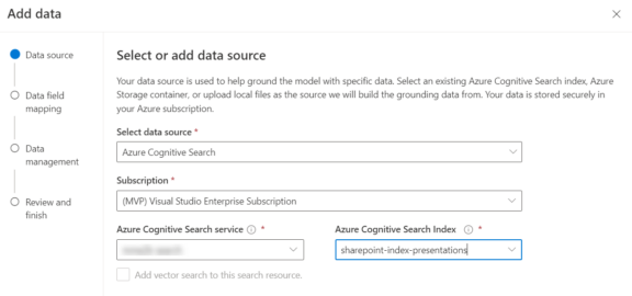Azure Cognitive Search and SharePoint for Azure OpenAI