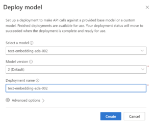 Embedding Vector for Azure AI Search