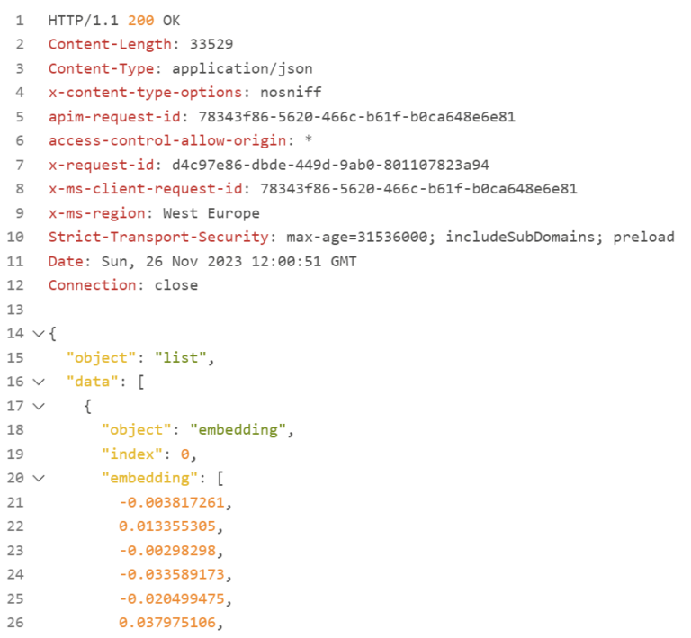 Embedding Vector For Azure Ai Search