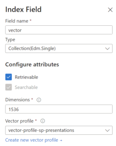 Embedding Vector for Azure AI Search