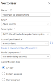 Embedding Vector for Azure AI Search