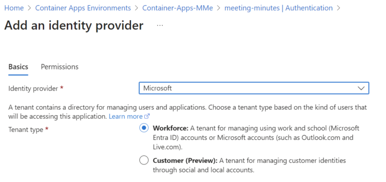 Custom Connector for Container Apps with Easy Auth Security