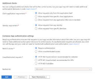 Custom Connector for Container Apps with Easy Auth Security