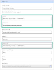 Custom Connector for Container Apps with Easy Auth Security