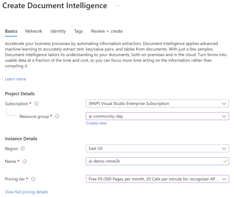 Using Document Intelligence from Power Automate Flow
