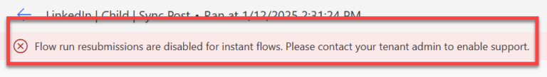 Enable Re-submit of Power Automate Flow