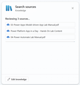 Copilot Knowledge Sources - OneDrive
