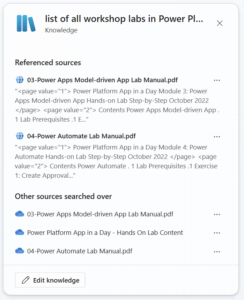 Copilot Knowledge Sources - OneDrive